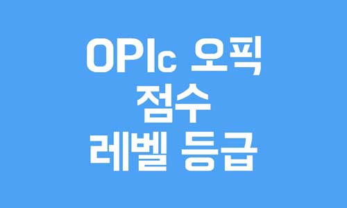 OPIc 오픽 등급 레벨 점수